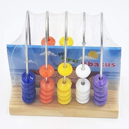 Fourthline Mini Wooden Teacher Abacus: Fun & Educational Math Tool for ...
