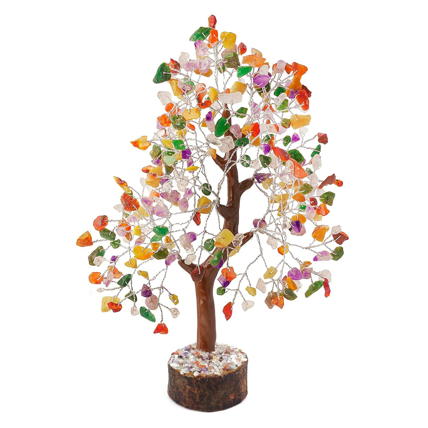 Fourthline (Mix Stone Agate Gemstone Bonsai Money Tree: for Showpiece ...