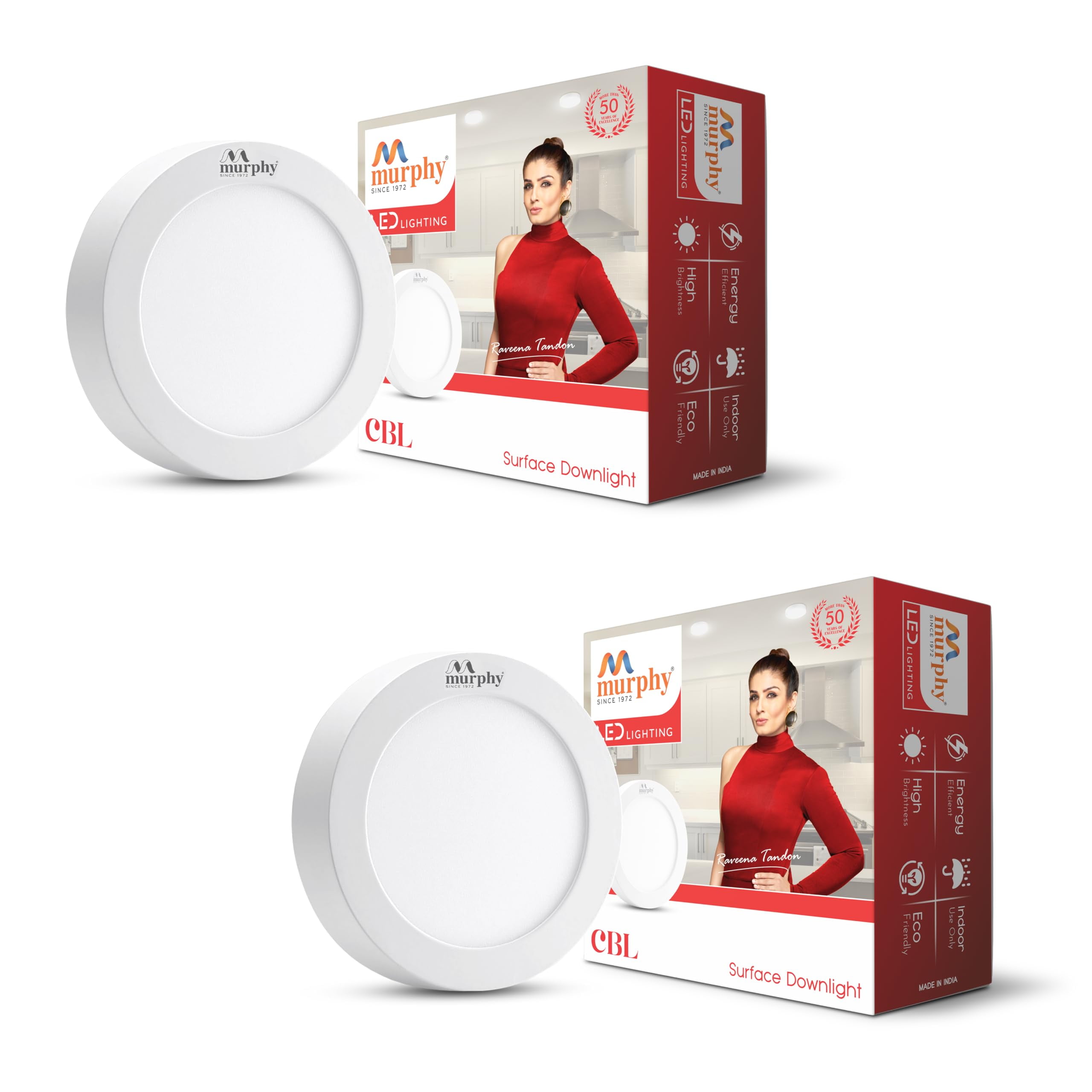 Fourthline Non False Ceiling 9Watts CBL Round LED Surface Down Light ...