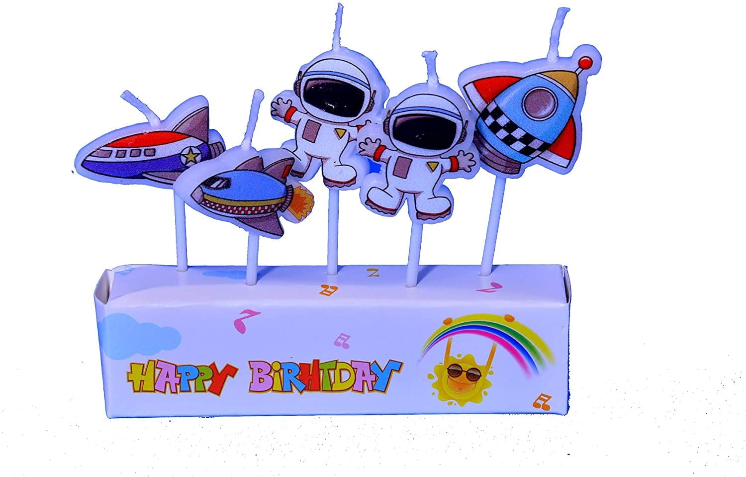 Fourthline Out of Space Astronaut Theme Birthday Candle for Galaxy ...