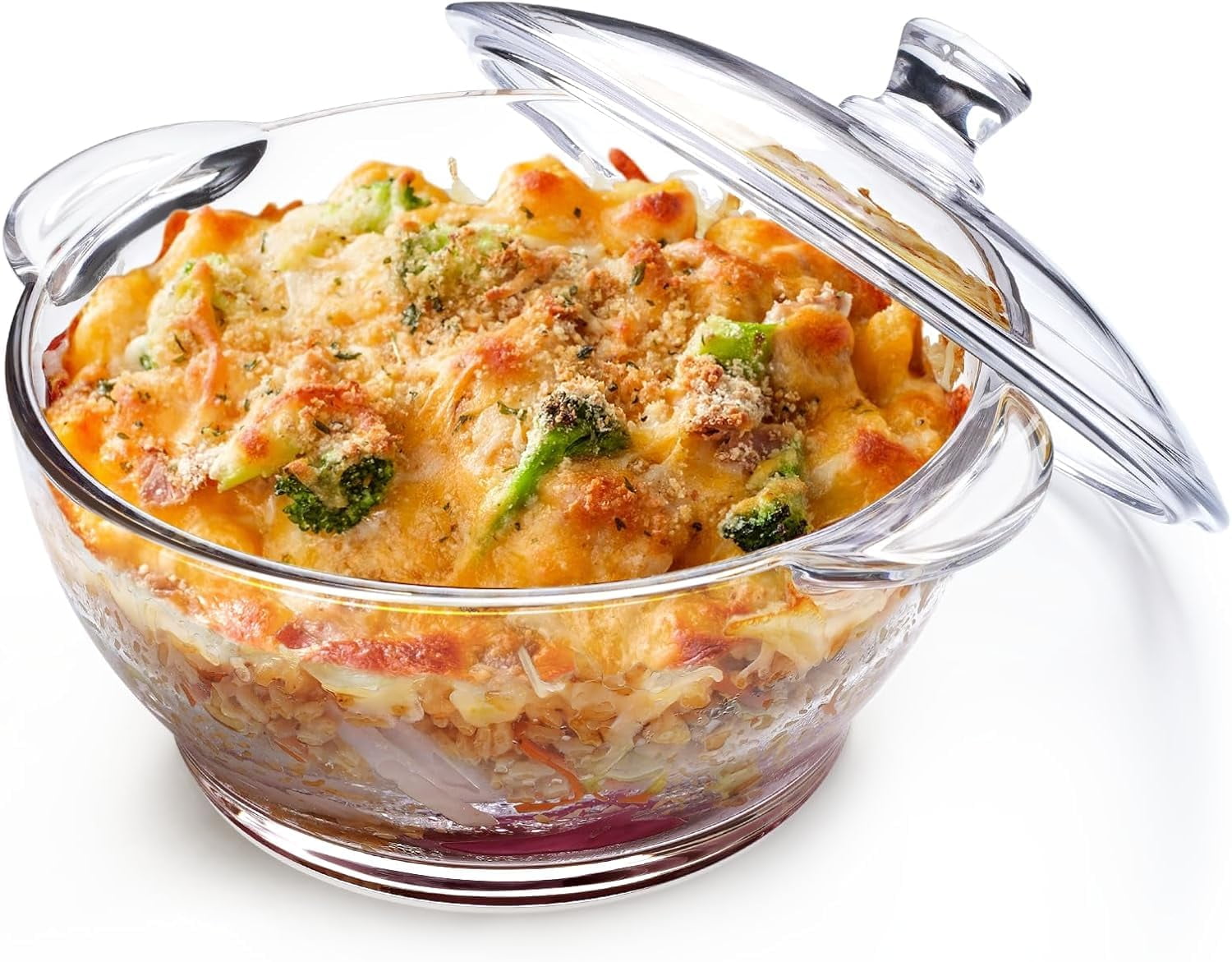 Fourthline POSH Collection Glass Casserole Deep Round - Oven and ...