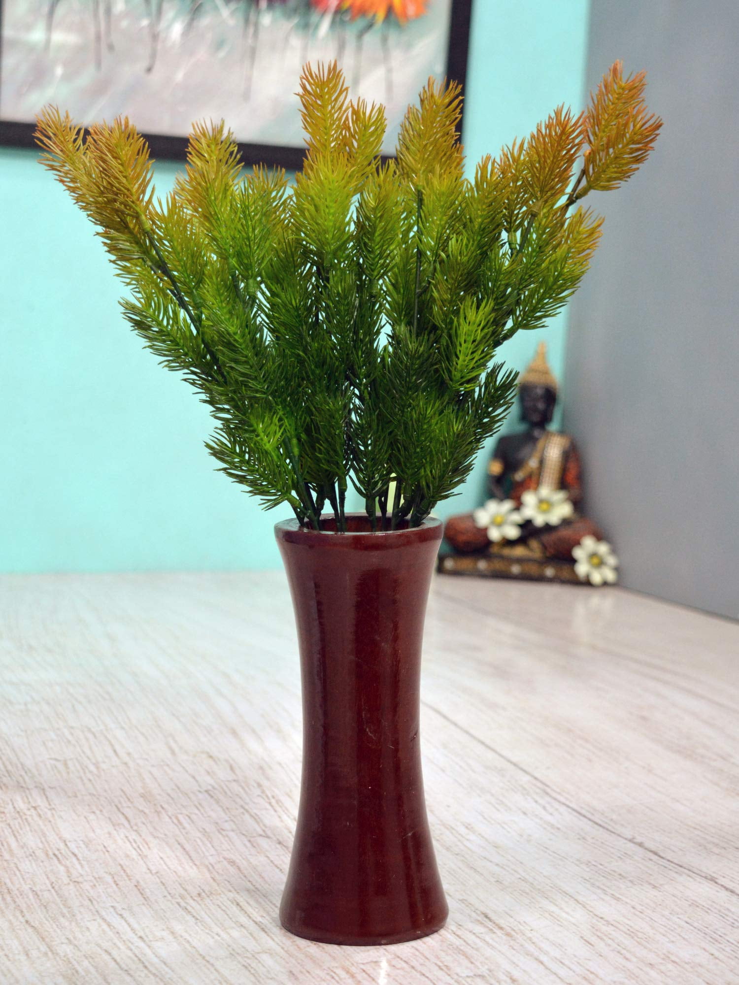 Fourthline' Pair of Artificial Plant Bunches (Set of 2) Pine Bunch ...