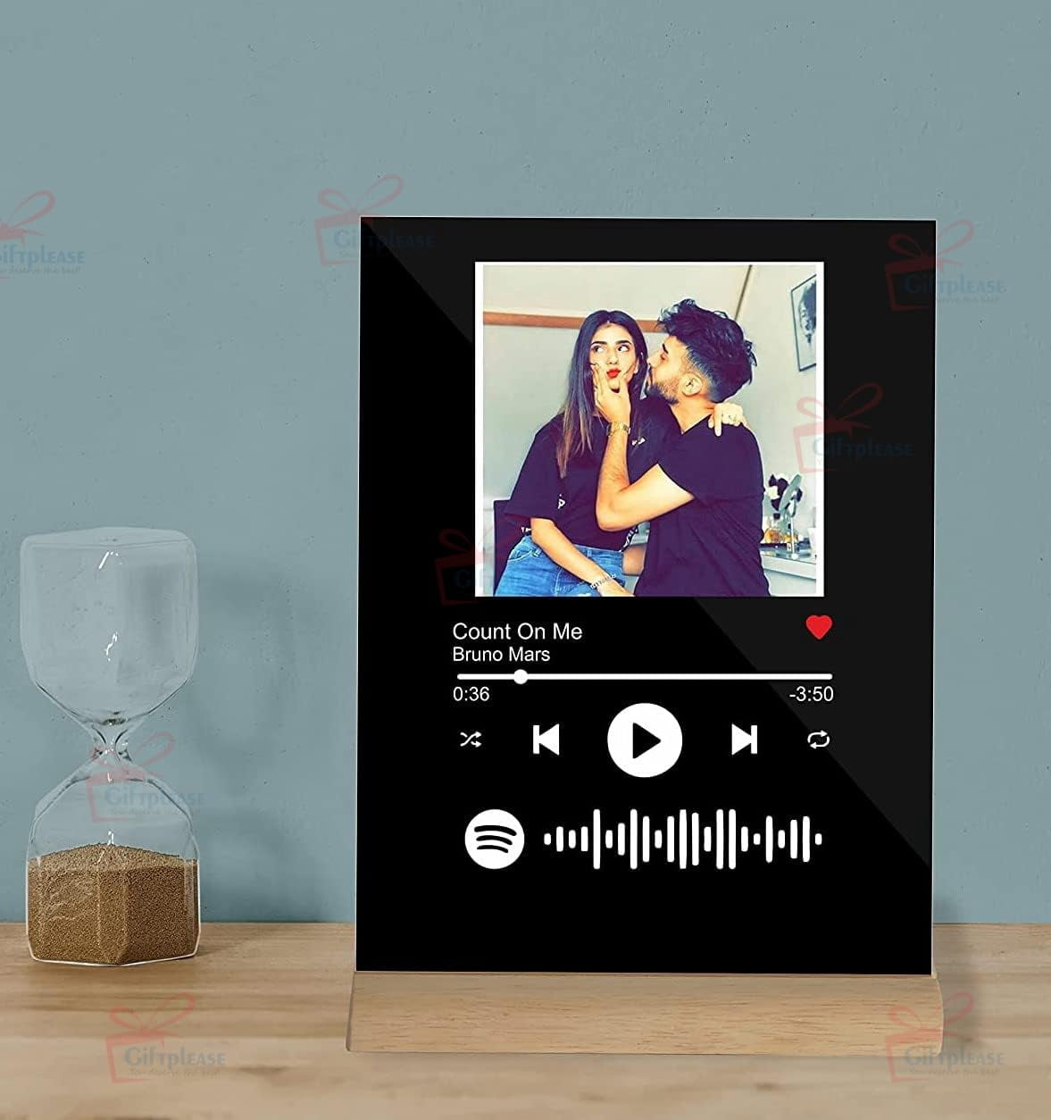 Fourthline Personalized Gift Glass Art Custom Album Cover Spotify Music ...