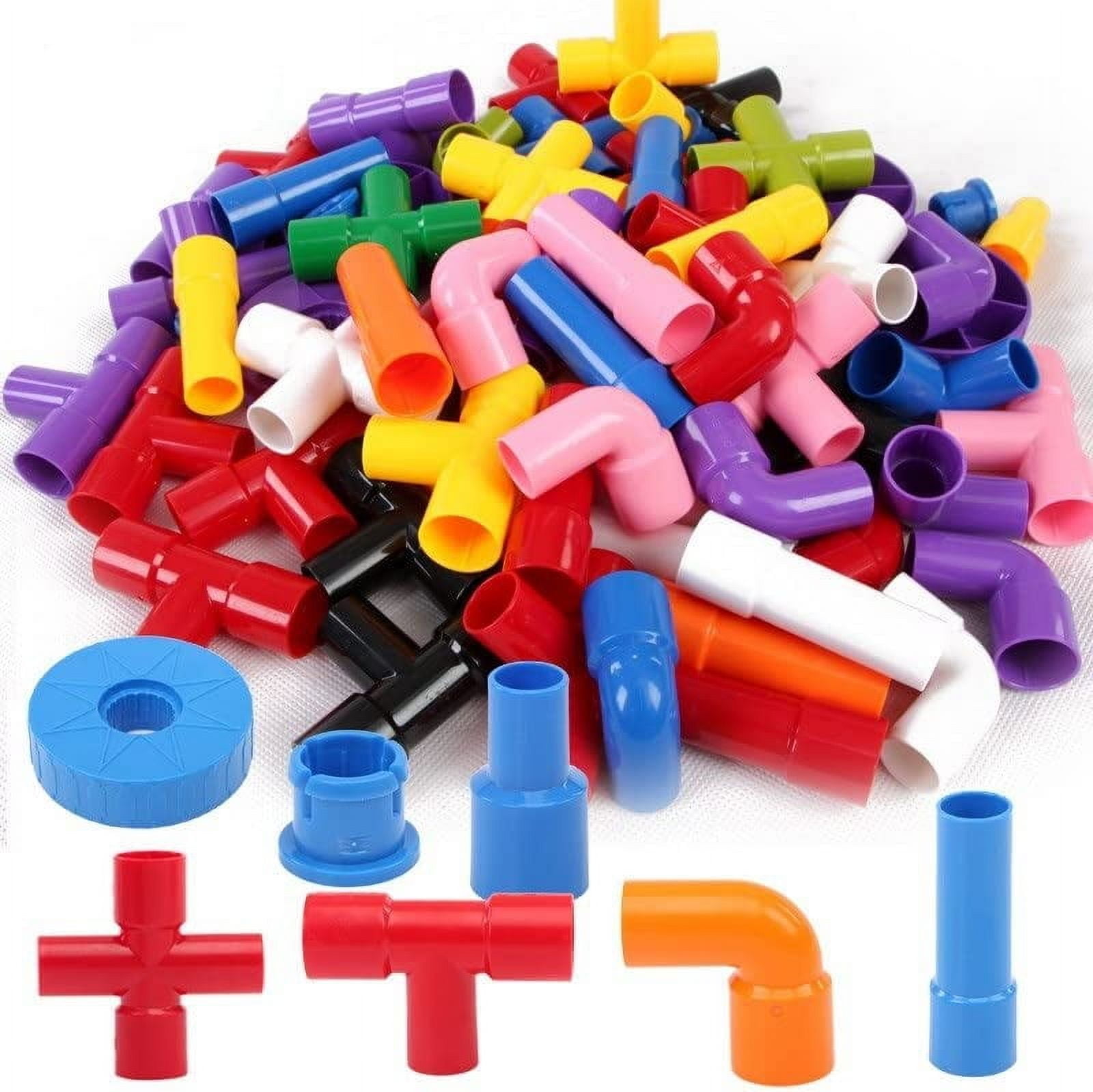 Fourthline Pipe Puzzle For Kids-75Pcs Non-Toxic Plastic Water Pipe ...