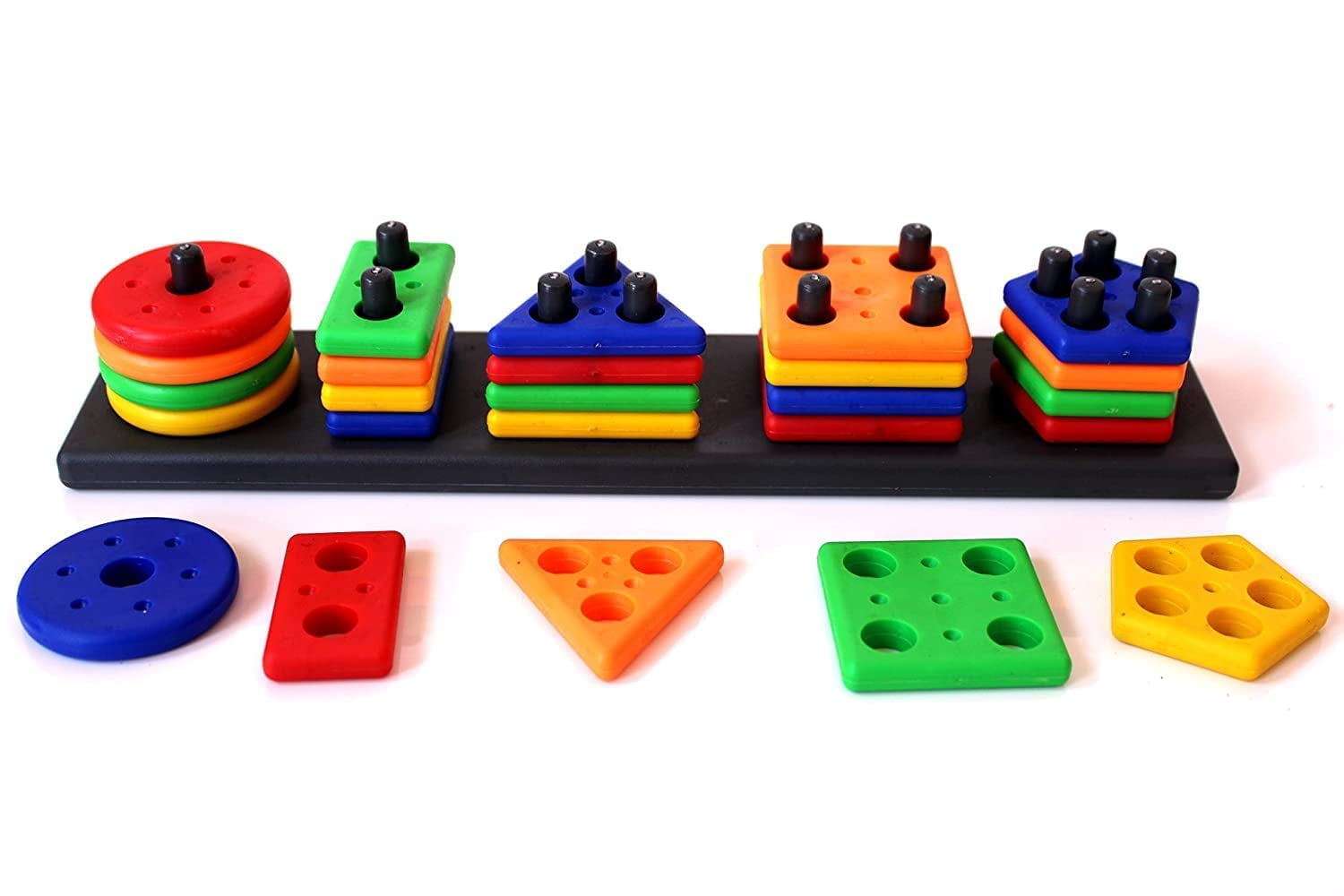 Fourthline Plastic Angle Geometric Blocks Stacker Shape Sorter Column ...