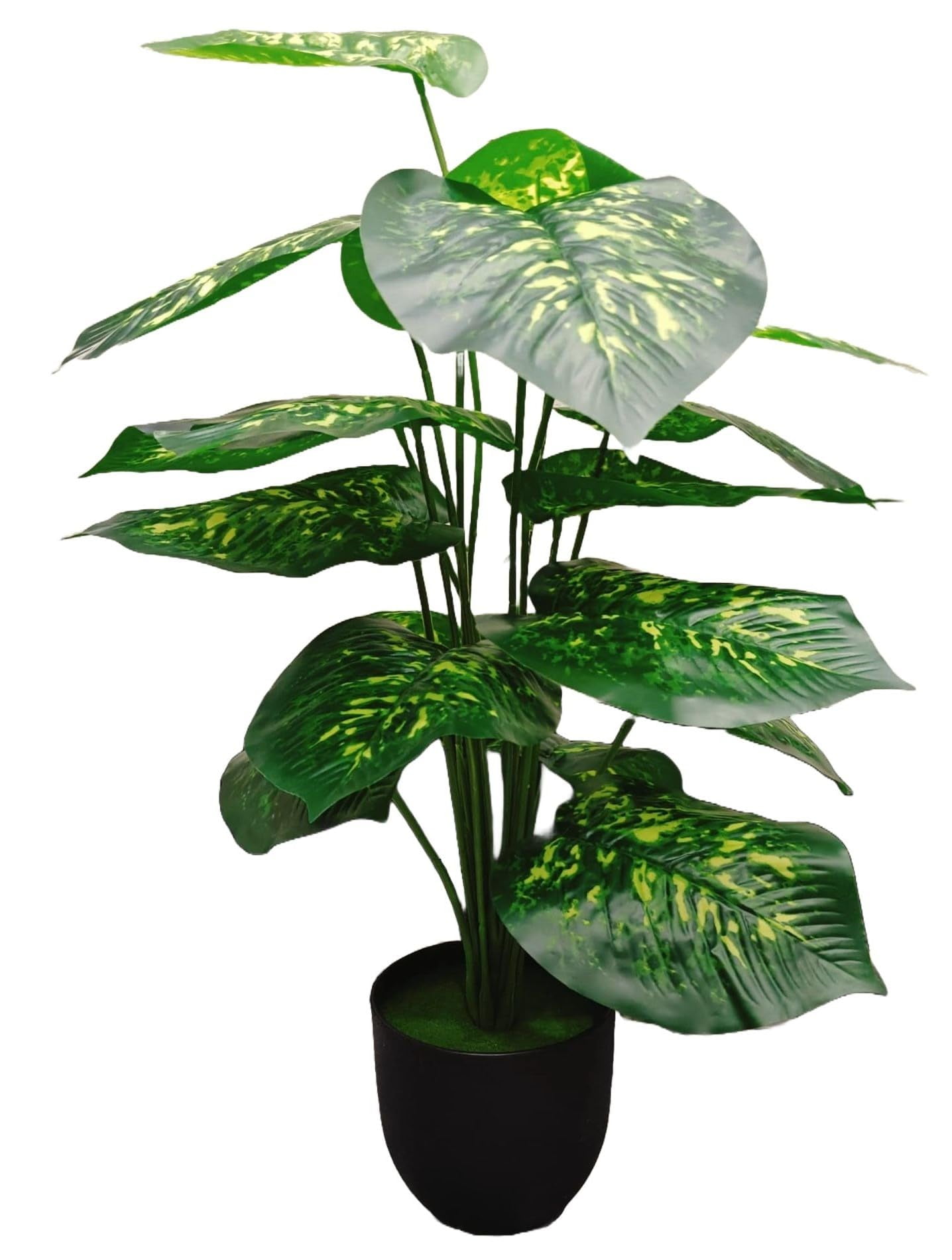 Fourthline Plastic Artificial Palm Plants Leaves Faux Turtle Leaf Fake ...