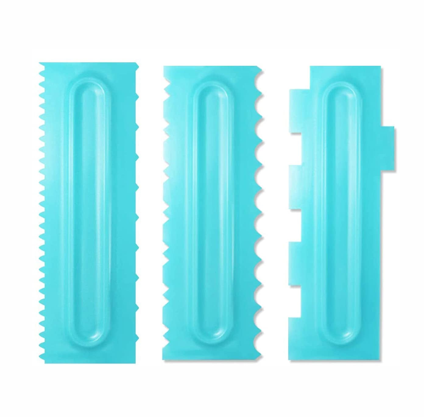 Fourthline Plastic Sawtooth Cake Scraper Set, Decorating Comb & Icing ...