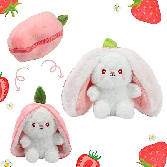 Fourthline Plush Toy Pillow Reversible Bunny Cute Rabbit Sofa Pillow ...