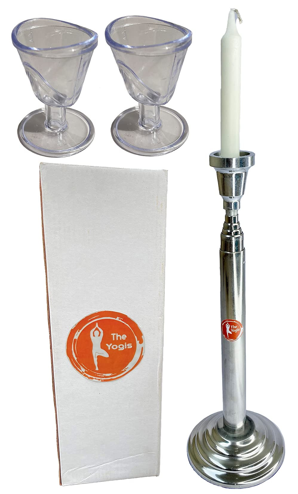 Fourthline™Premium Steel Trataka Candle Stand with Candle and Eye Wash ...