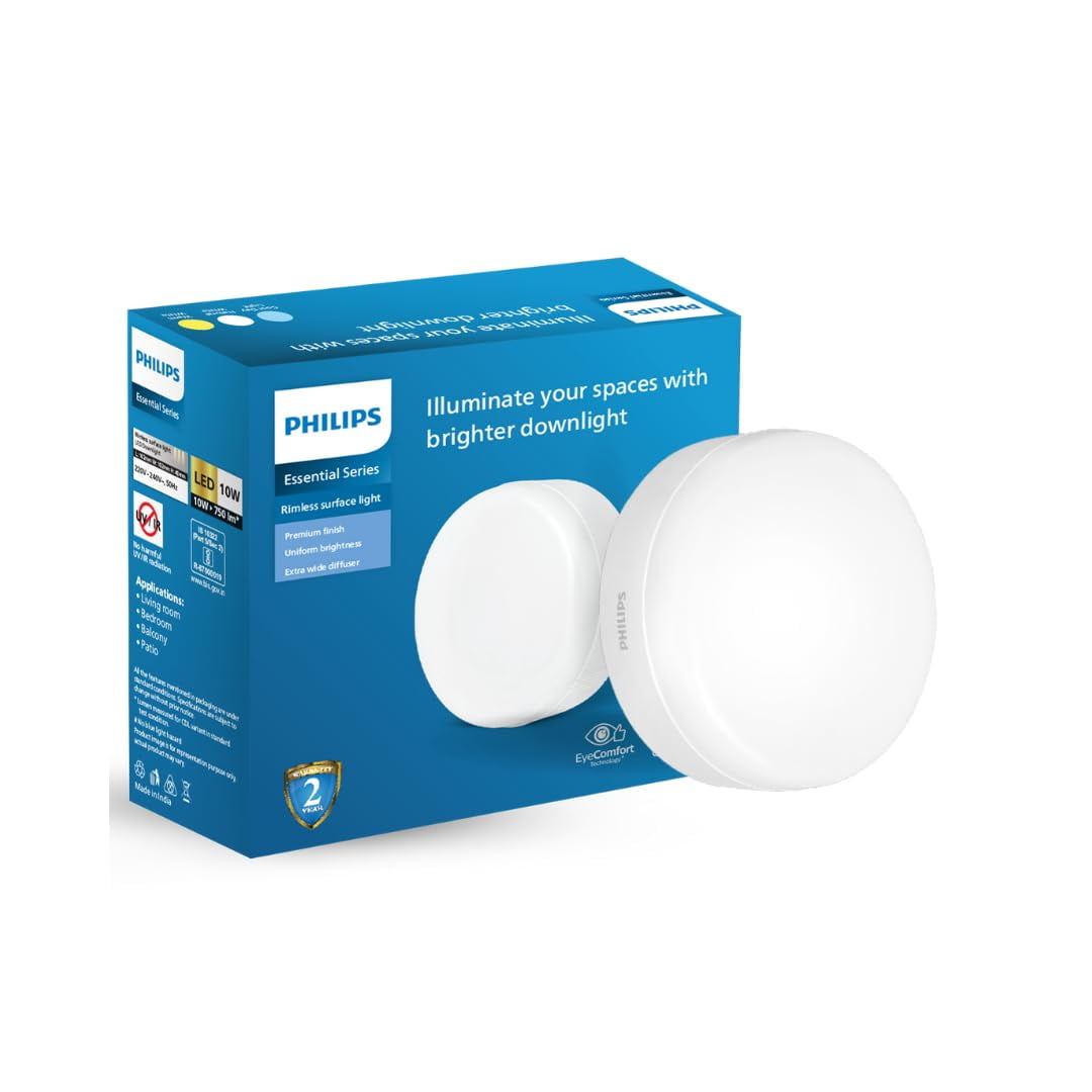 Fourthline Rimless Full Glow 10-Watt b22d Round Led Surface Downlighter ...