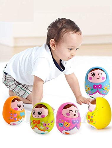 Fourthline® Roly Poly Tumbler Doll Toys for Kids Push and Shake Wobbling Bell Sounds Best ...