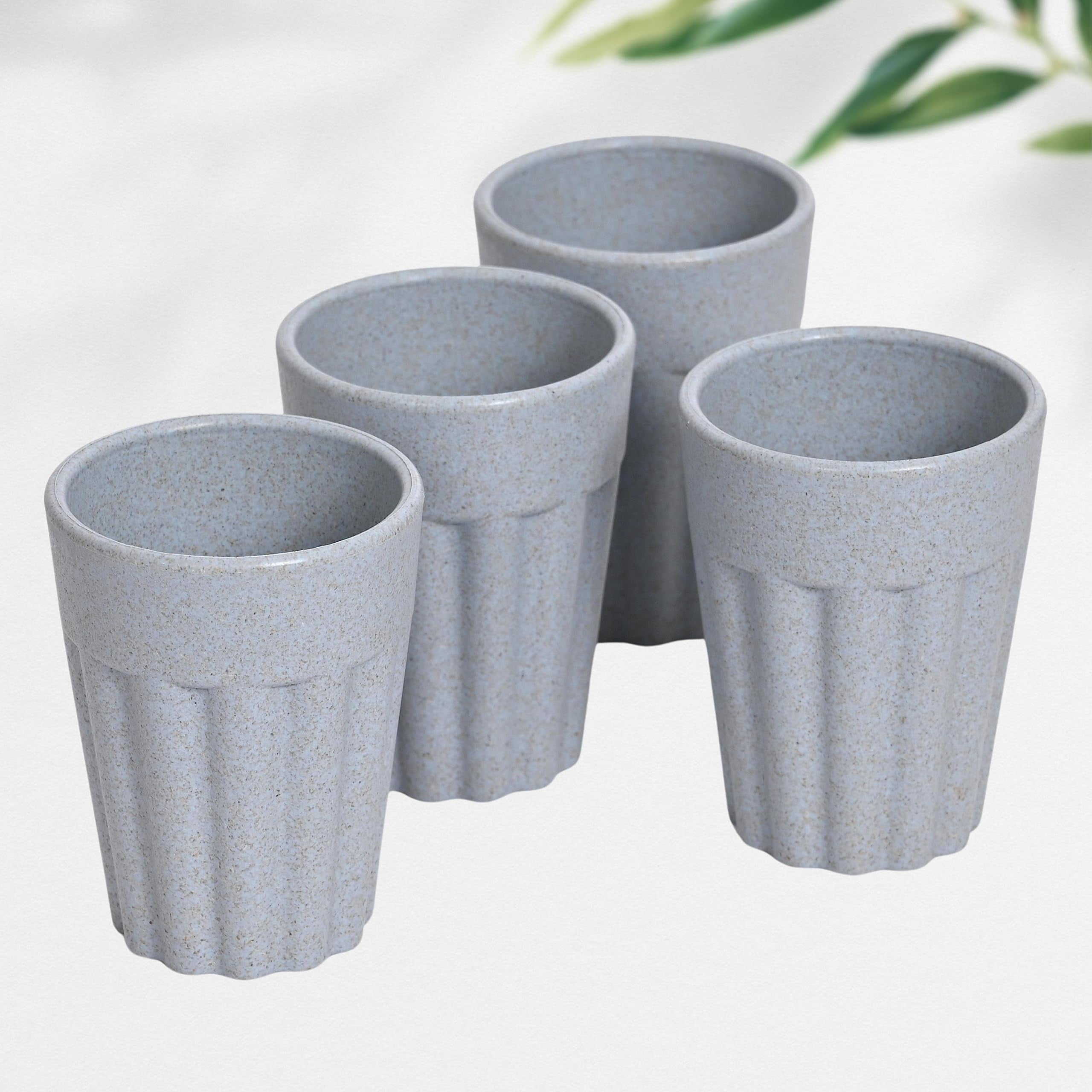 Fourthline Set of 4 Earth-Friendly Cutting Chai Cups | 100 ml | Coffee ...