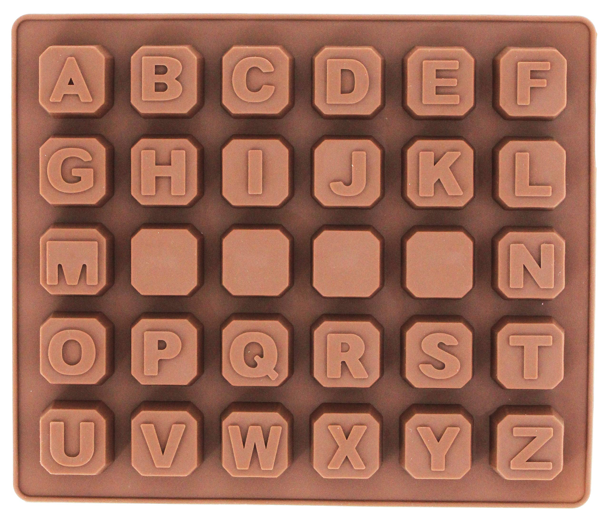 Fourthline Silicone English Alphabet Mould, Blocks Non-Stick Chocolate ...