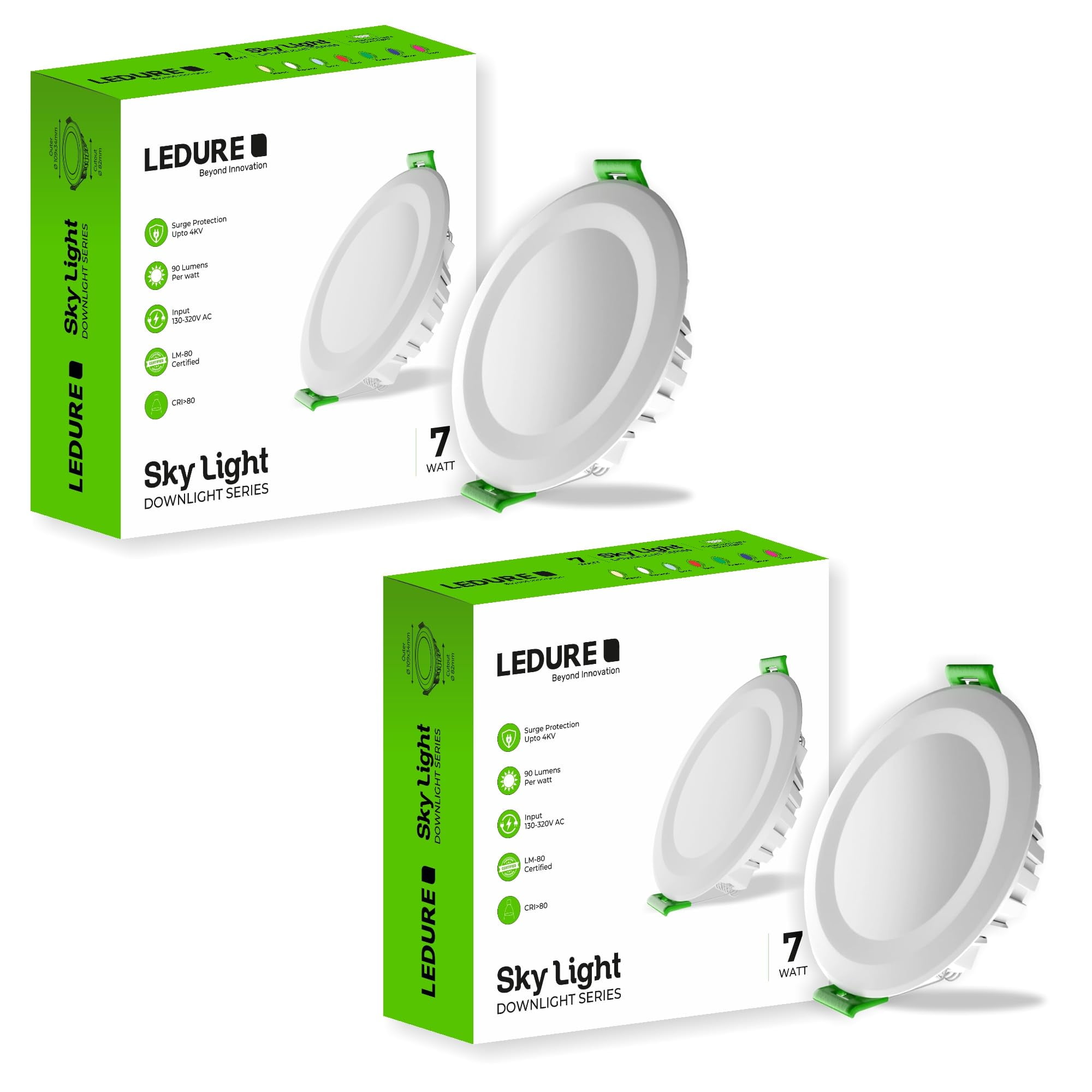 Fourthline Sky Downlight 7W | Extra Bright | Concealed LED Light ...