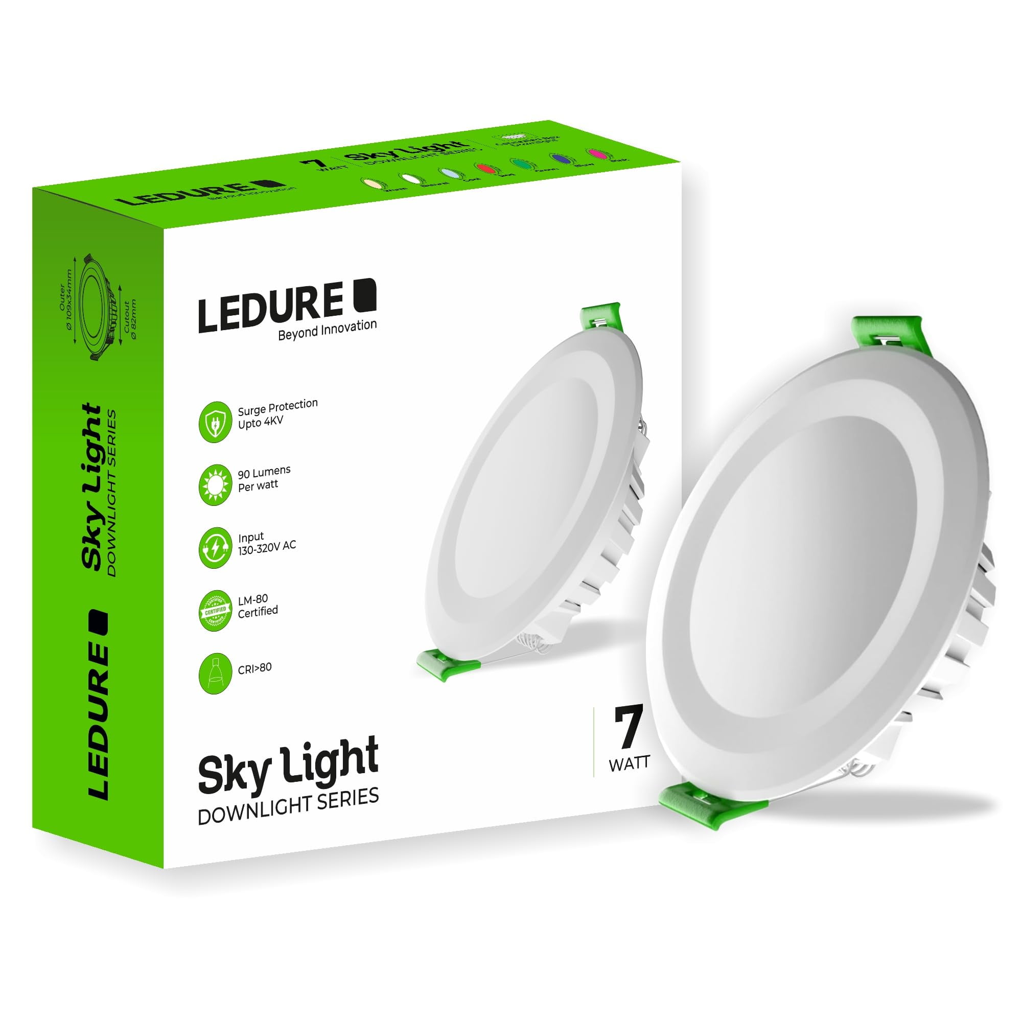 Fourthline Sky Downlight 7W | Extra Bright | Concealed LED Light ...