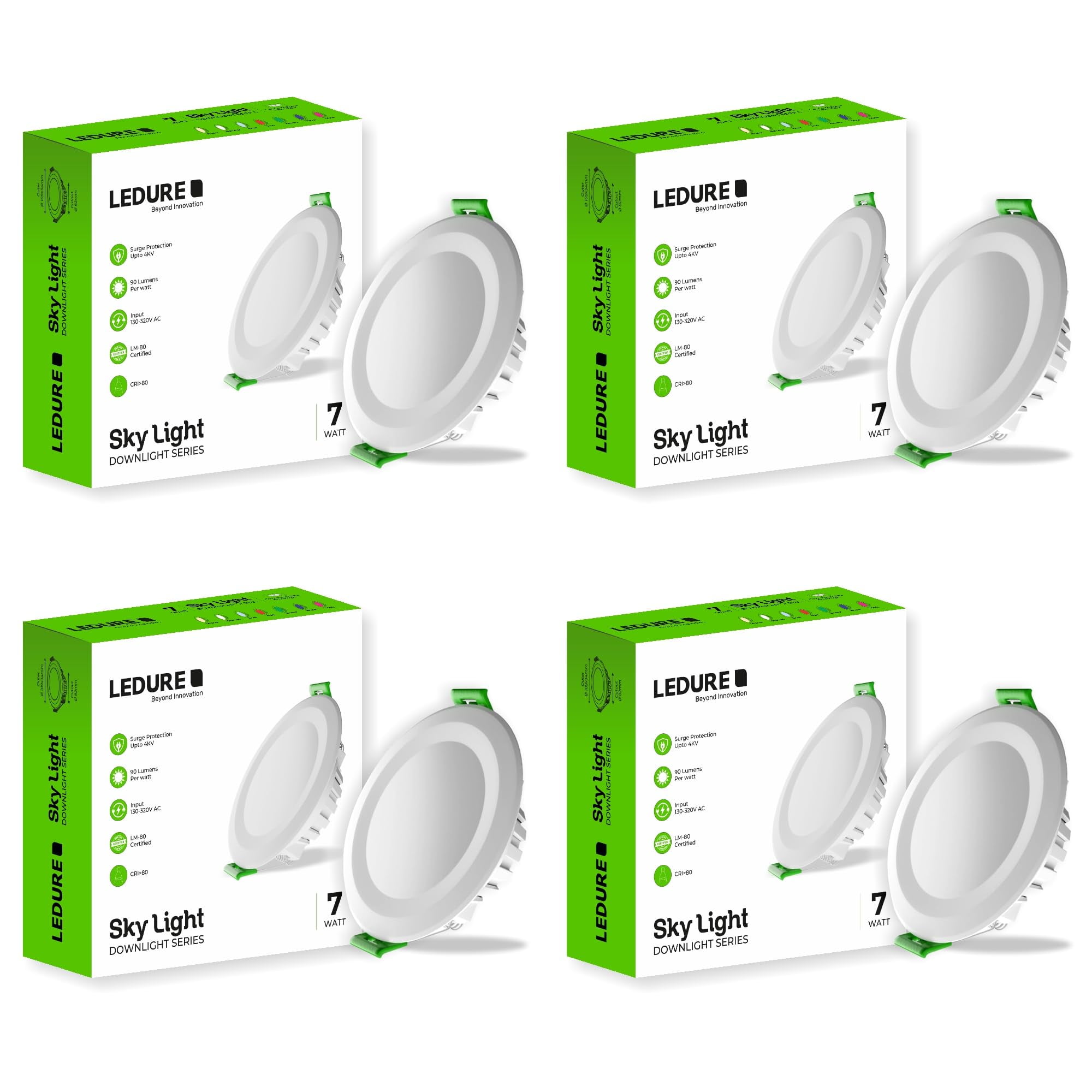 Fourthline Sky Downlight 7W | Extra Bright | Concealed LED Light ...