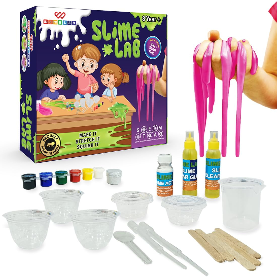 Fourthline Slime Lab for Kids Craft Activity Kit with Slime Activator ...