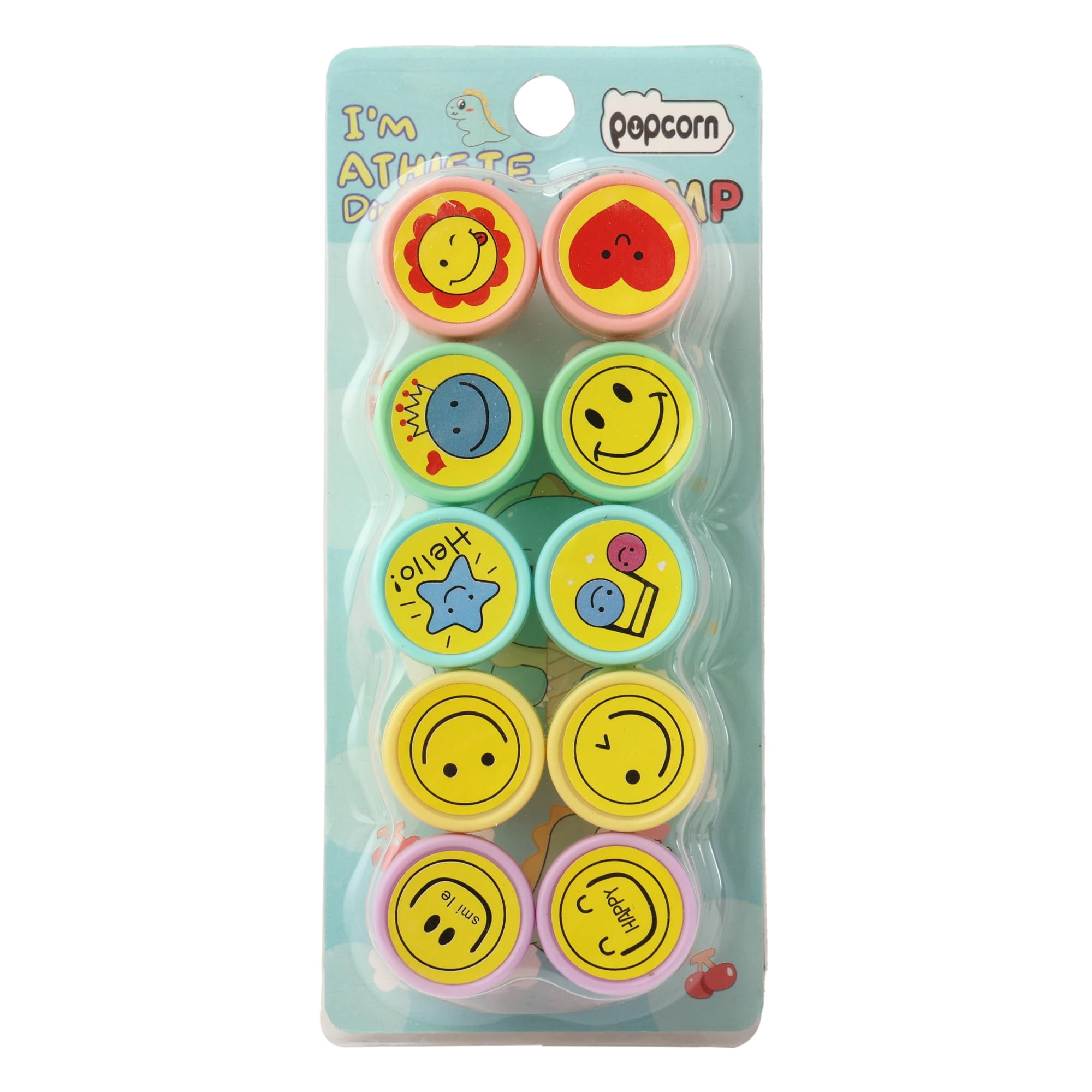 Fourthline Smiley Stamp Smiley Face Self Inking Stamps for Arts and ...