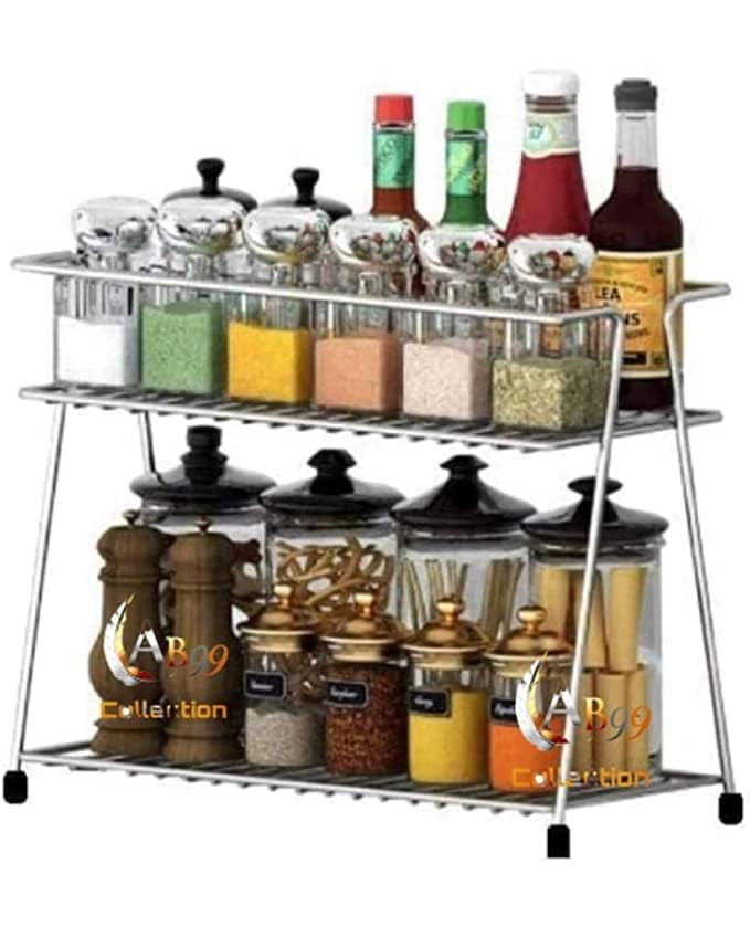 Fourthline Stainless Steel Kitchen Countertop Rack, Kitchen 2 Layer ...