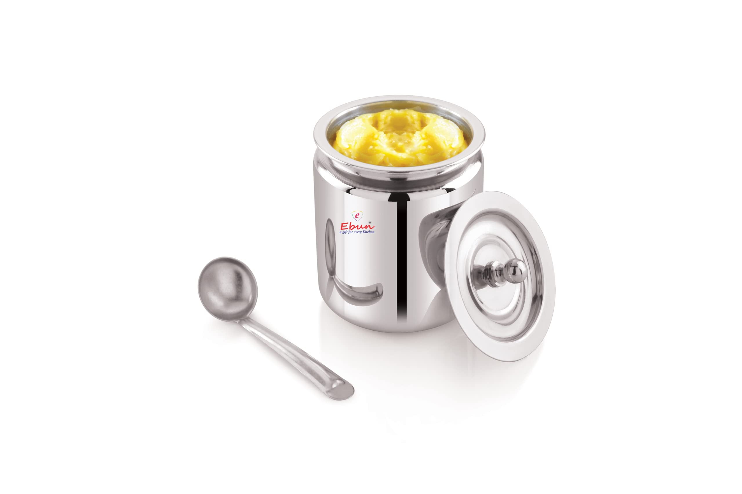 Fourthline Stainless Steel Mirror Polish Plain Ghee Pot | Stainless ...