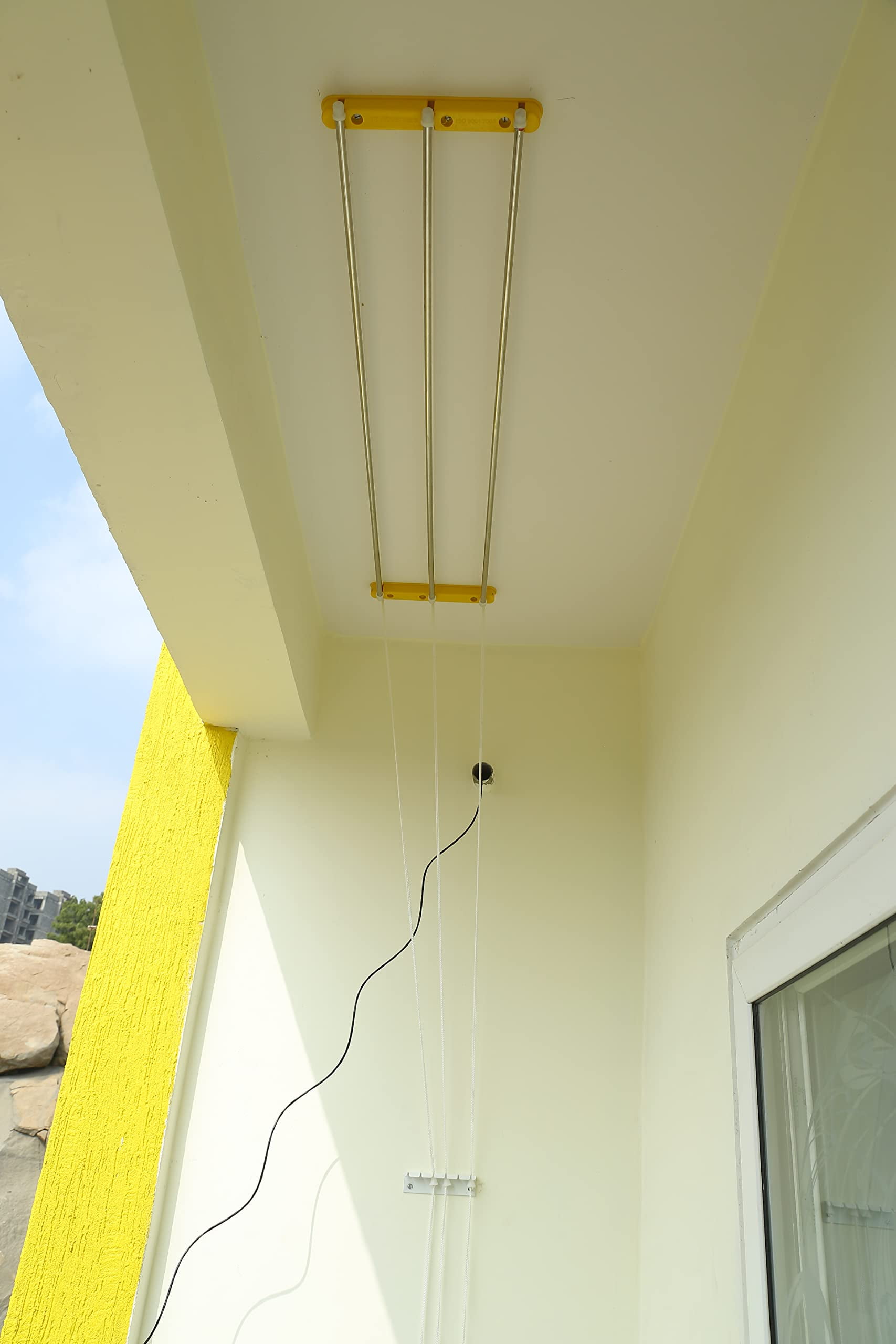 Fourthline Stainless Steel Rust Proof Ceiling Clothes Hanger/Rack Roof ...