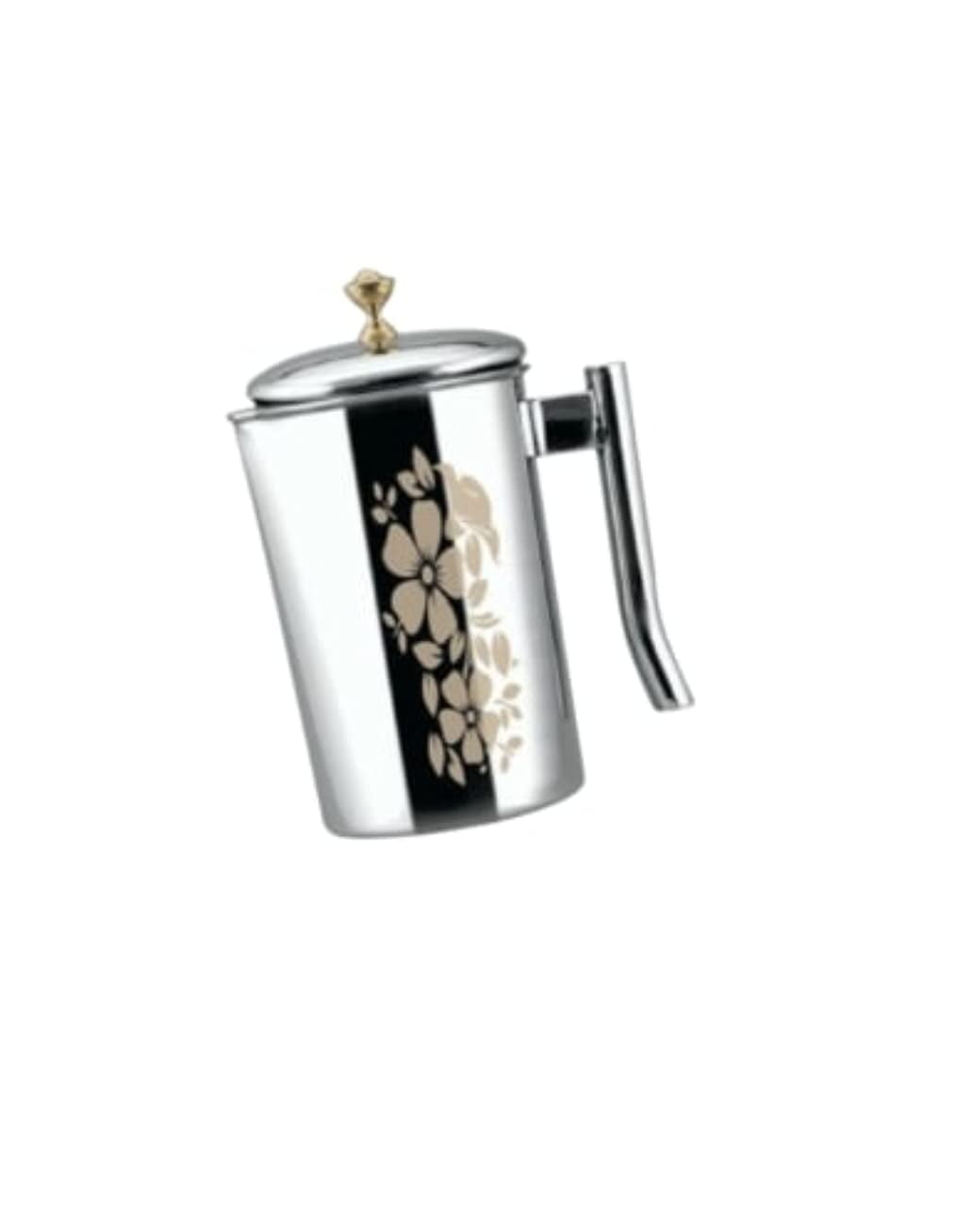 Fourthline Steel Jug with Lid for Water Storage and Drinking (Silver ...