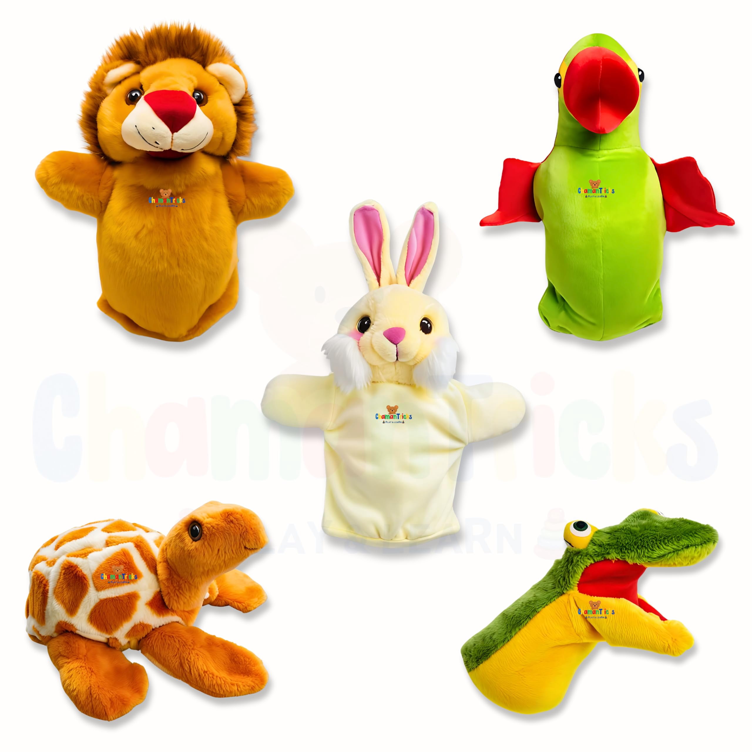 Fourthline Storytelling Plush Puppets | Lion Hand Puppets | Crocodile ...