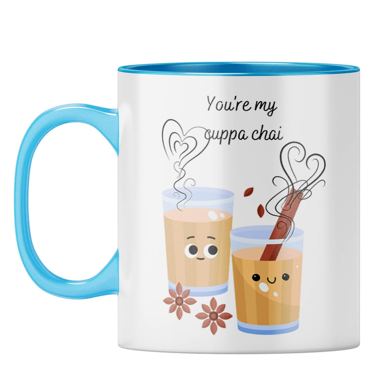 Fourthline Sweet Chai Moments Mug - Cuppa Chai Love, Light Blue Inner ...