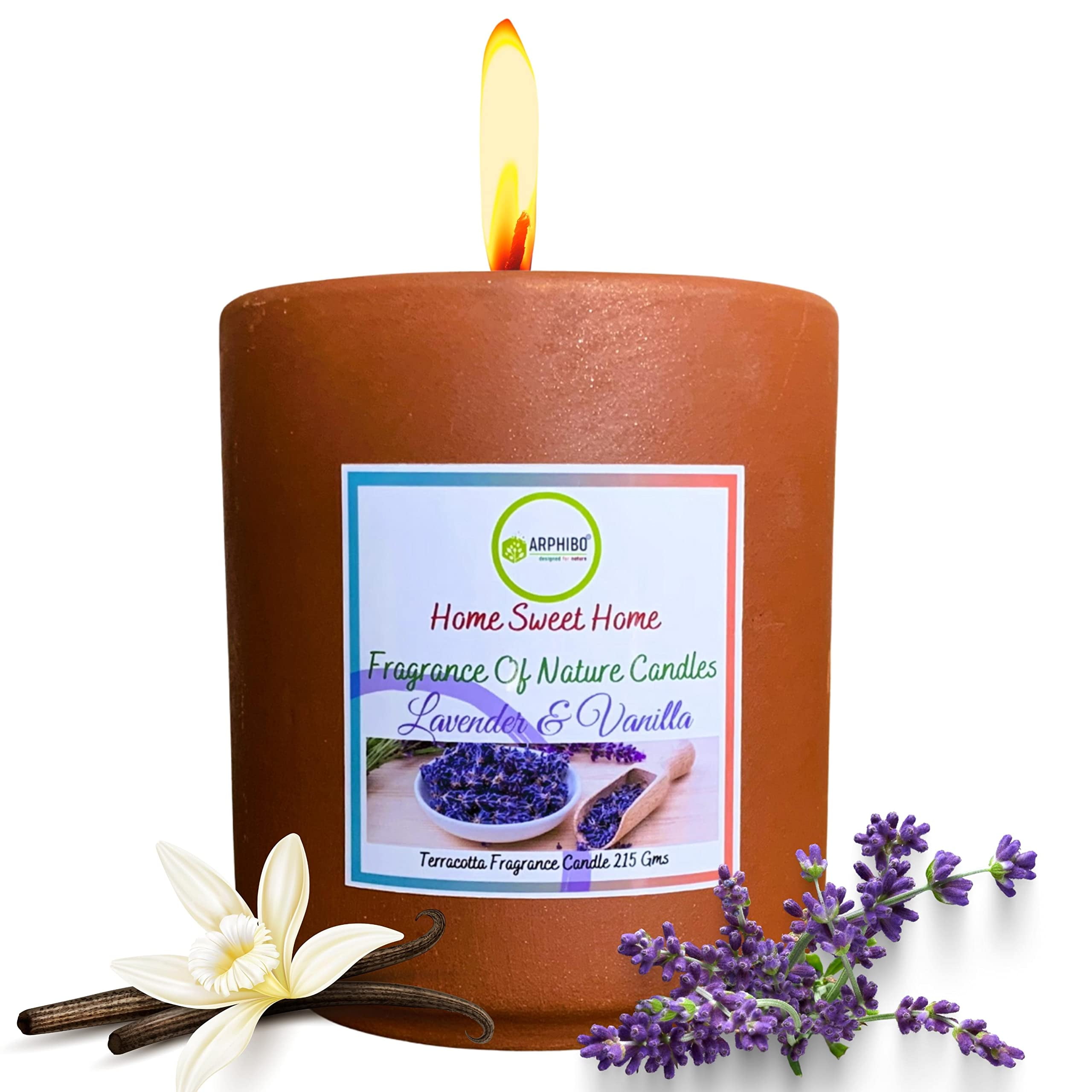 Fourthline Terracotta Clay Pot Aroma Wax Scented Candles with Fragrance ...