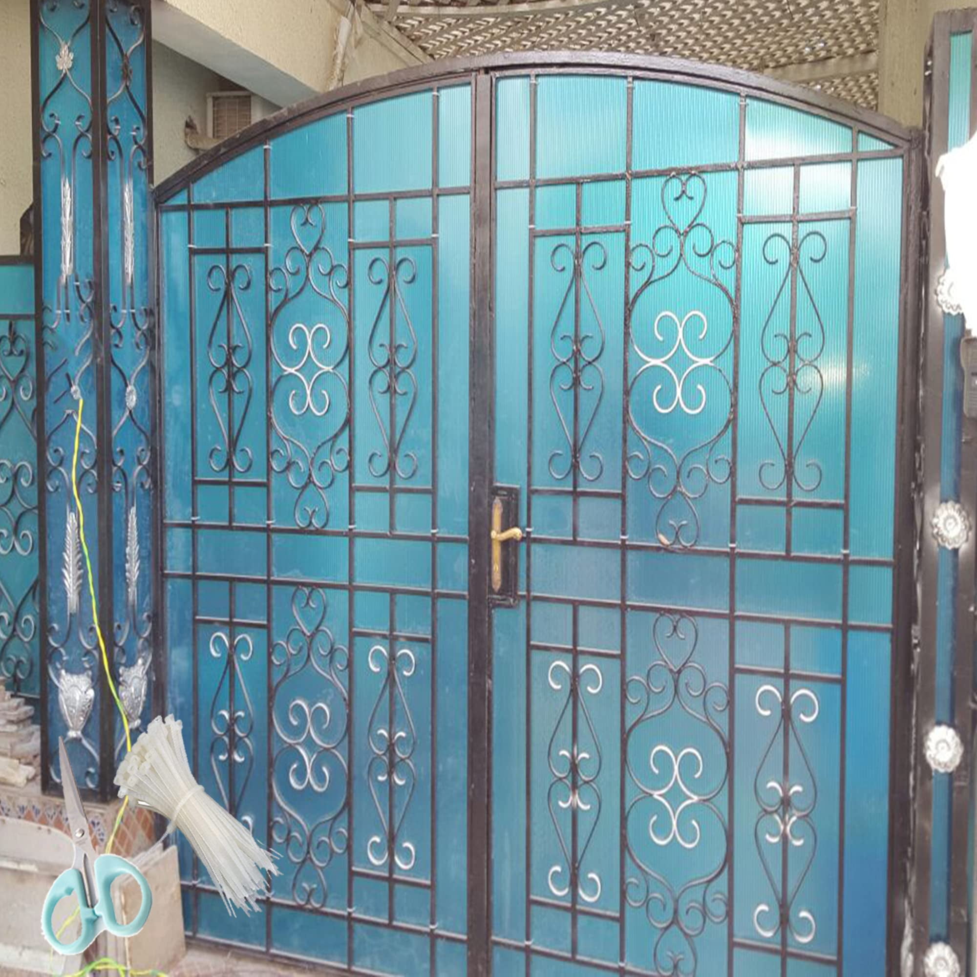 Fourthline UV Resistant 5 X 10 Feet PVC Gate Sheet_Grill Sheet_Gate ...