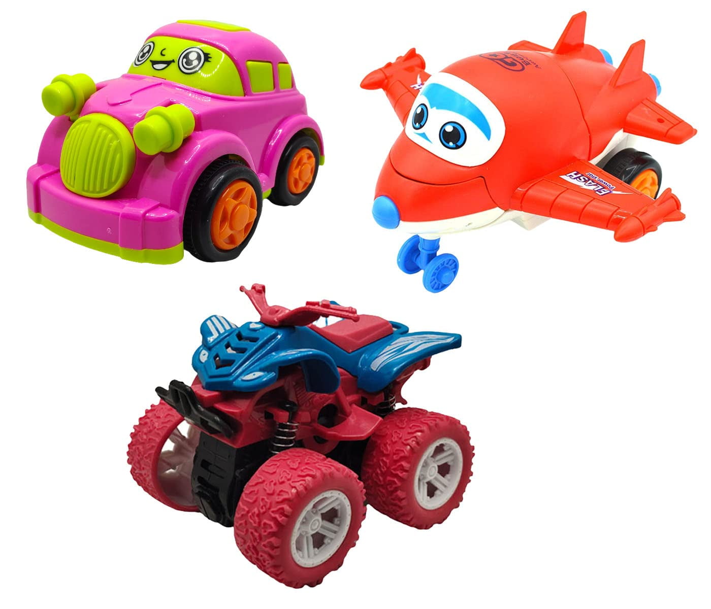 Fourthline Unbreakable Four-Wheel Drive Friction Powered Diecast Car ...