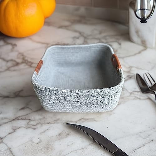 Fourthline Ute Cotton Basket,Handcrafted Woven Storage Planter Basket ...