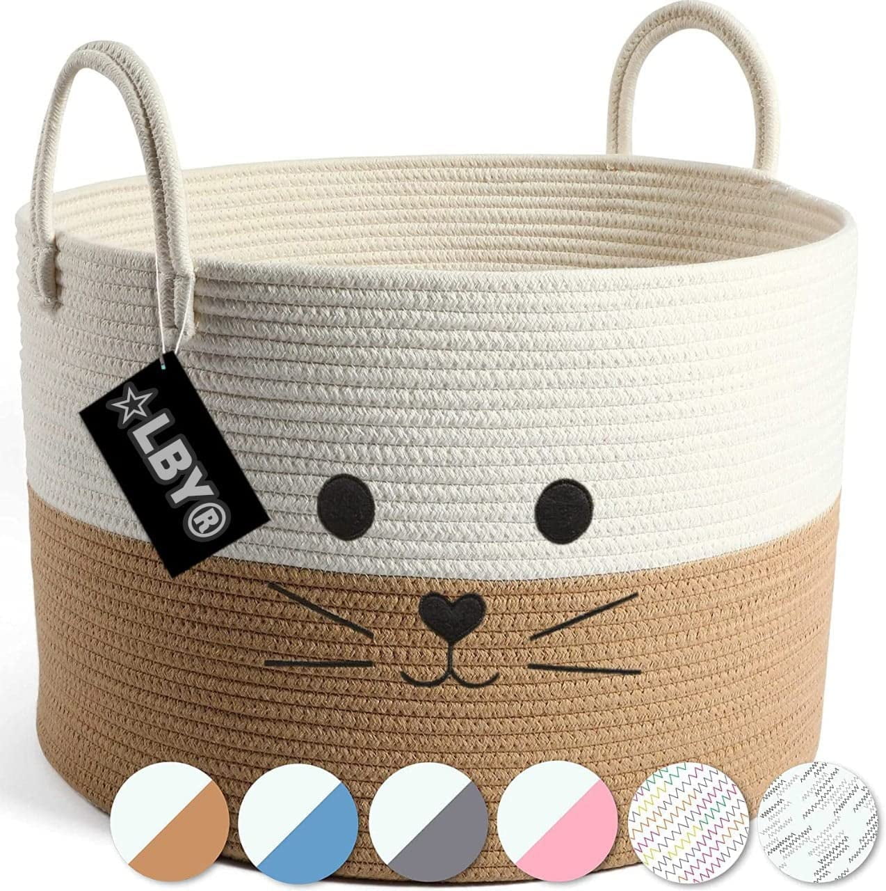 Fourthline Ute Cotton Basket, Handcrafted Woven Storage Planter Basket ...