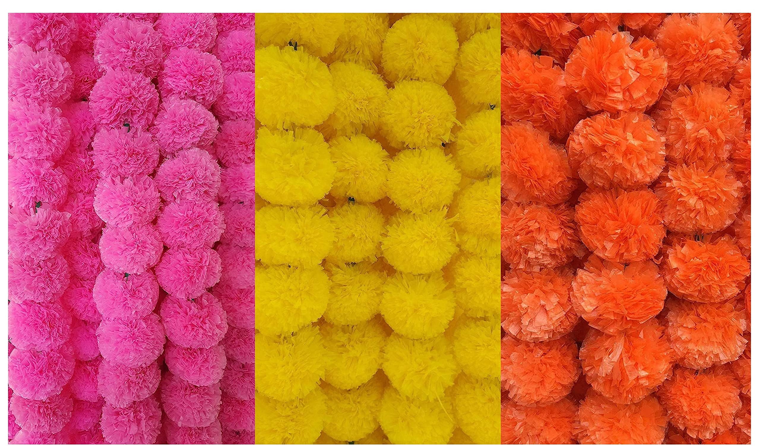 Fourthline Wall Decor Hanging Artificial Marigold Flower Door Toran ...
