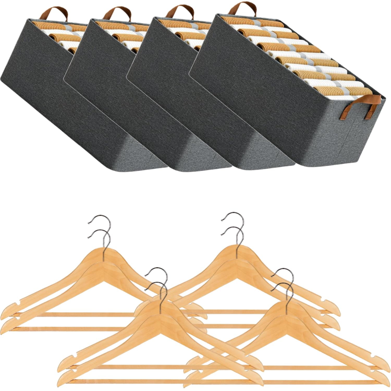 Fourthline Wardrobe Hangers & Wardrobe Organizer with Side Handles ...