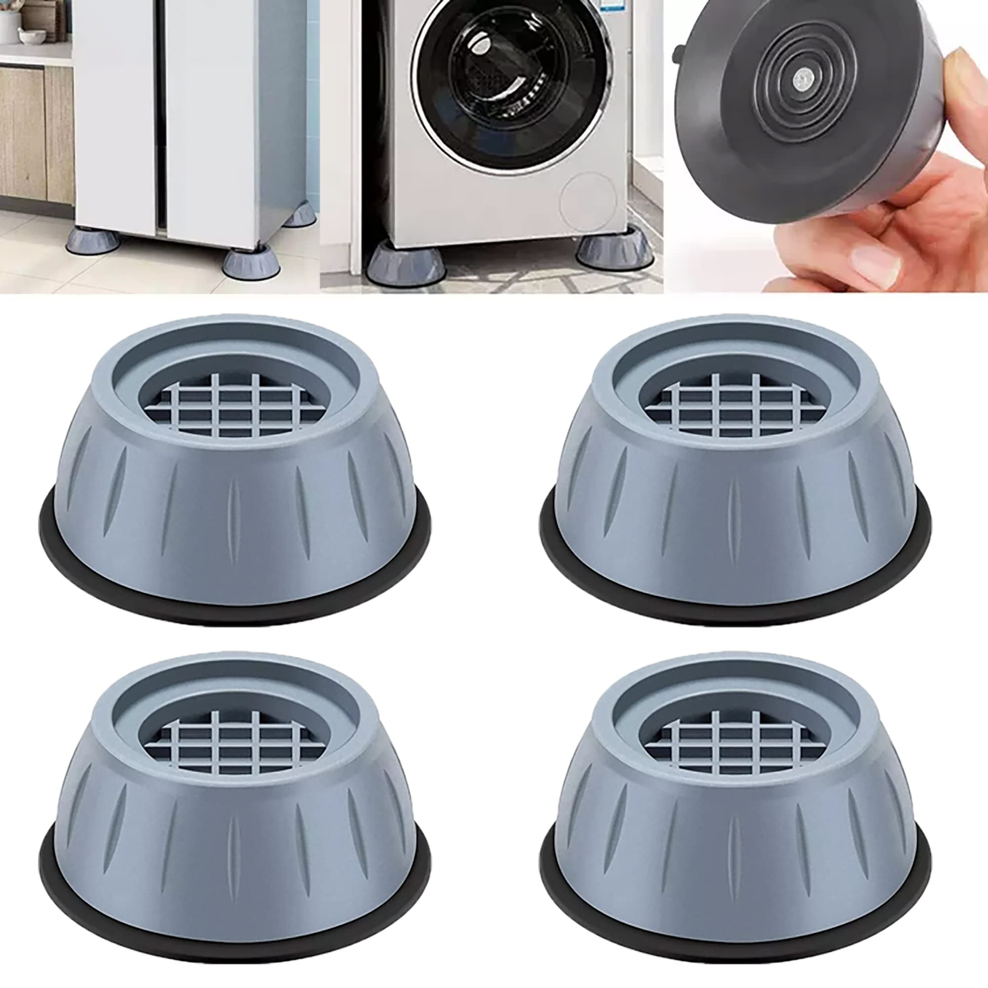 Fourthline® Washer Dryer Anti Vibration Pads 4Pcs with Suction Cup Feet ...