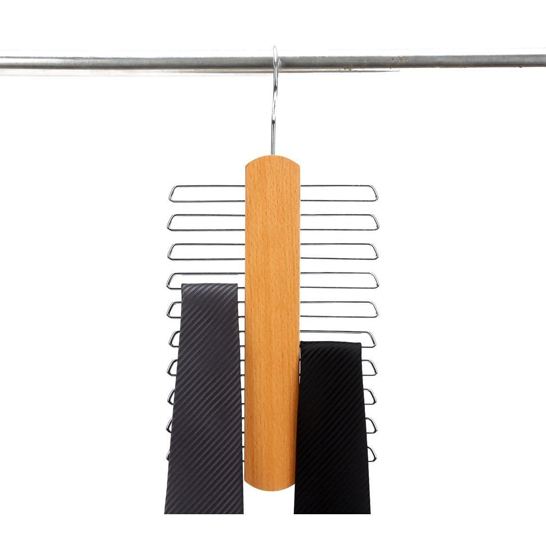 Fourthline Wooden Tie & Multipurpose Hanger (Multi Color) - Walmart.com