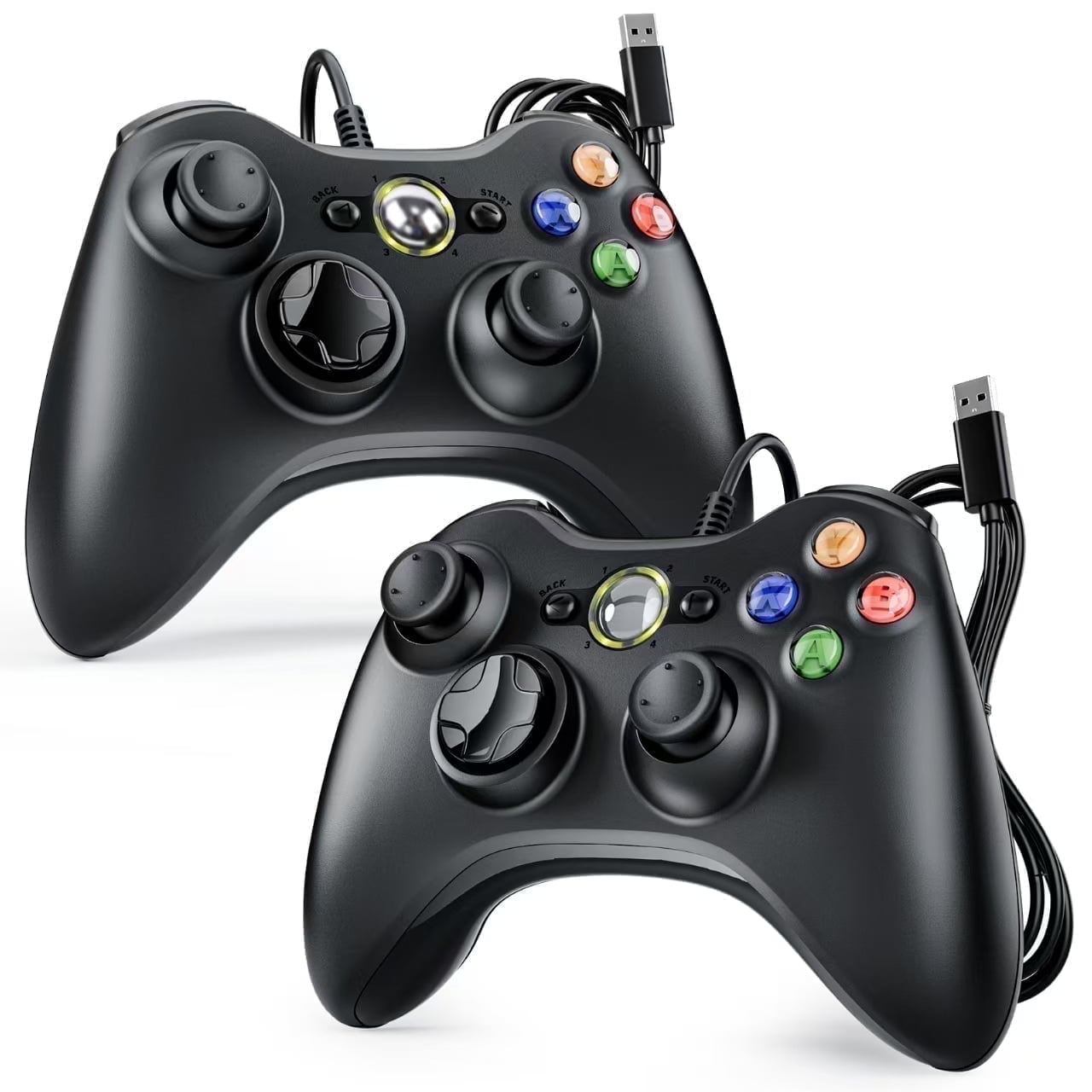 Fousixdi 2Pack X-Box 360 Controller Wired, Gamepad Controller with ...