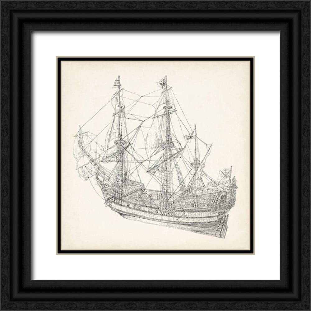 Foust, Richard 15x15 Black Ornate Wood Framed with Double Matting ...