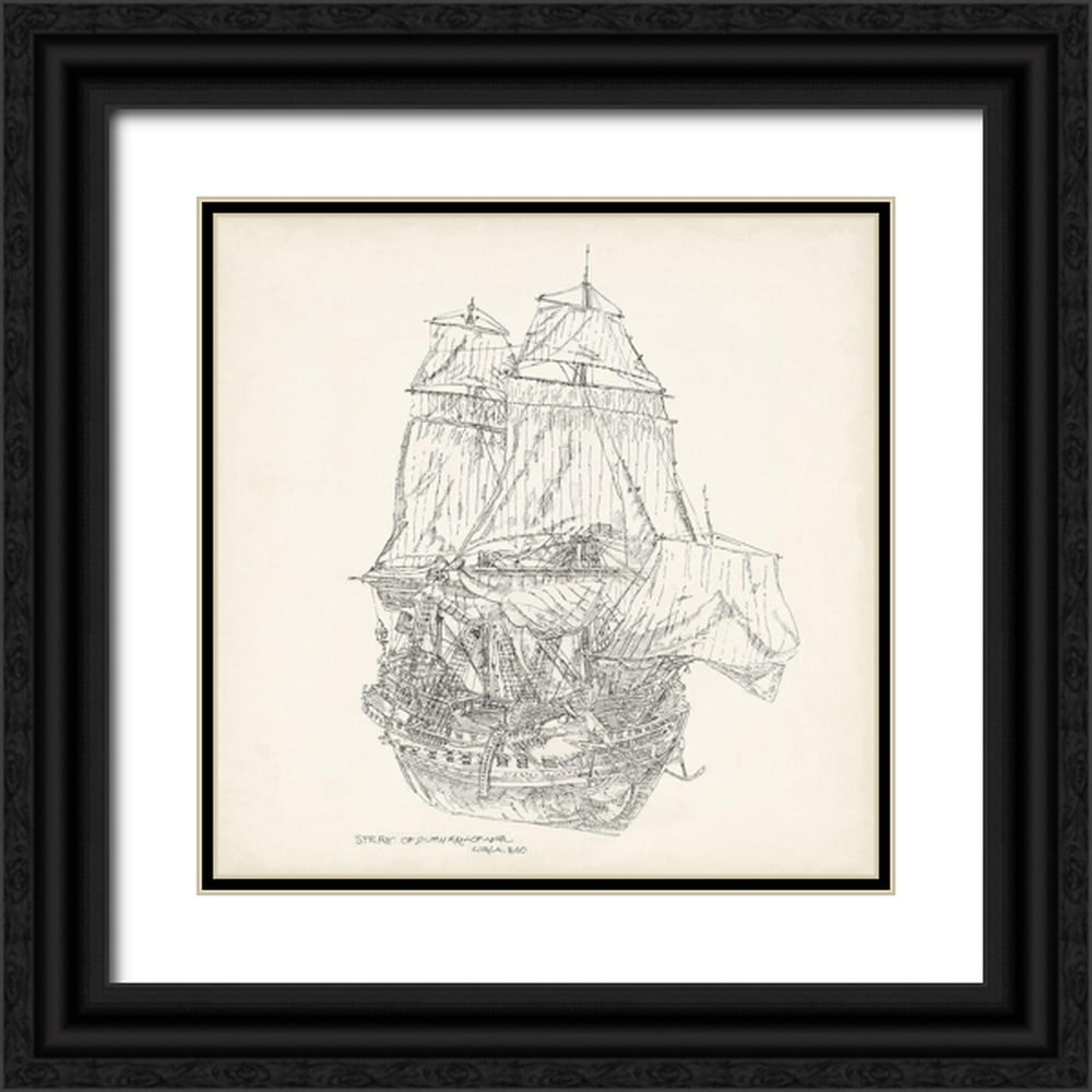 Foust, Richard 15x15 Black Ornate Wood Framed with Double Matting ...