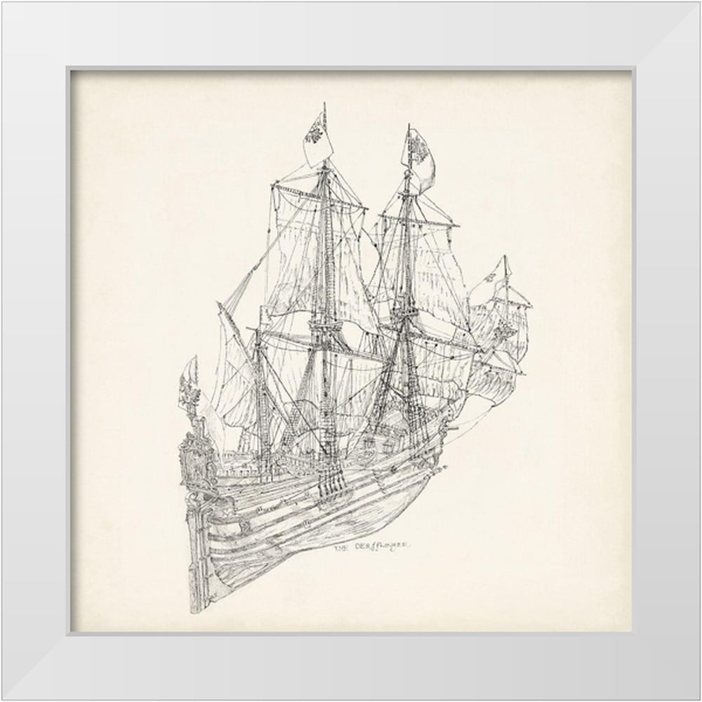 Foust, Richard 15x15 White Modern Wood Framed Museum Art Print Titled ...