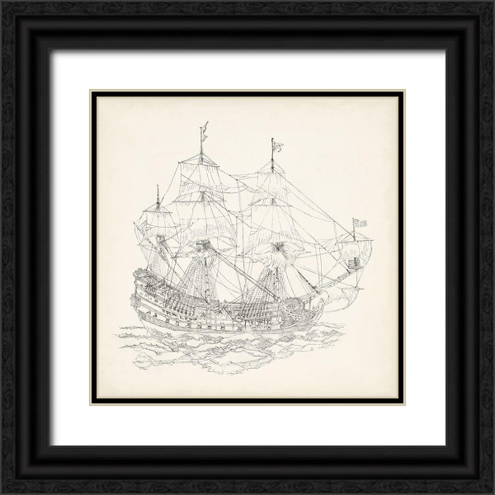 Foust, Richard 20x20 Black Ornate Wood Framed with Double Matting ...