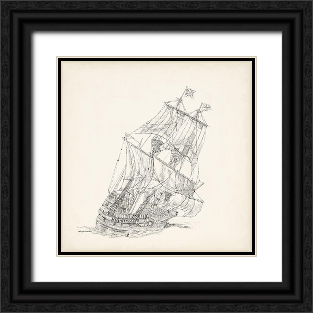 Foust, Richard 20x20 Black Ornate Wood Framed with Double Matting ...