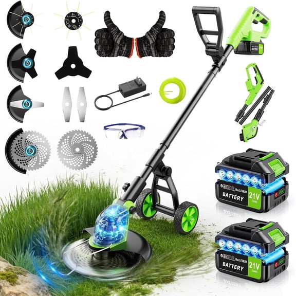 Portable Wireless Electric Lawn Mower for Home Use – Multifunctional ...
