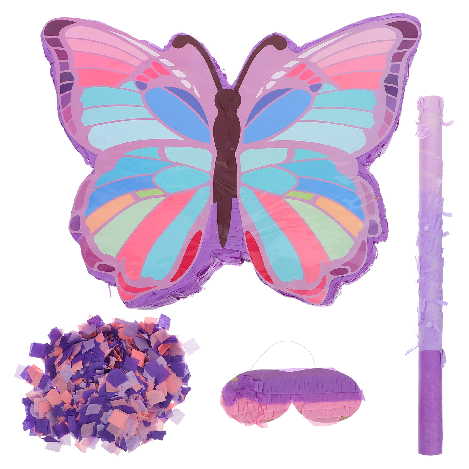 Fovewise 1 Set Butterfly Piñata with Stick for Birthday Party Butterfly ...