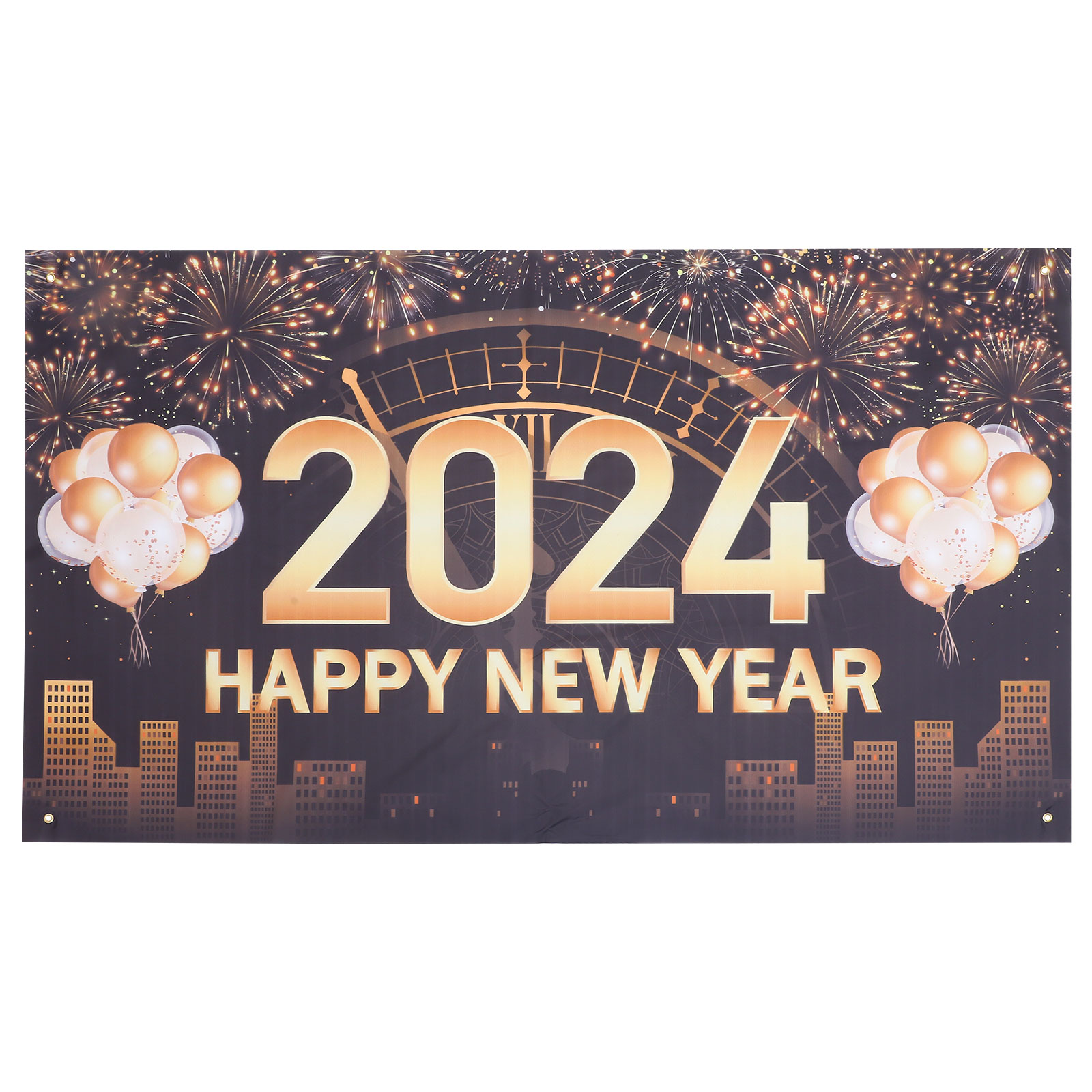 Fovewise 1 Sheet Happy New Year Photographic Backdrop 2024 New Year ...