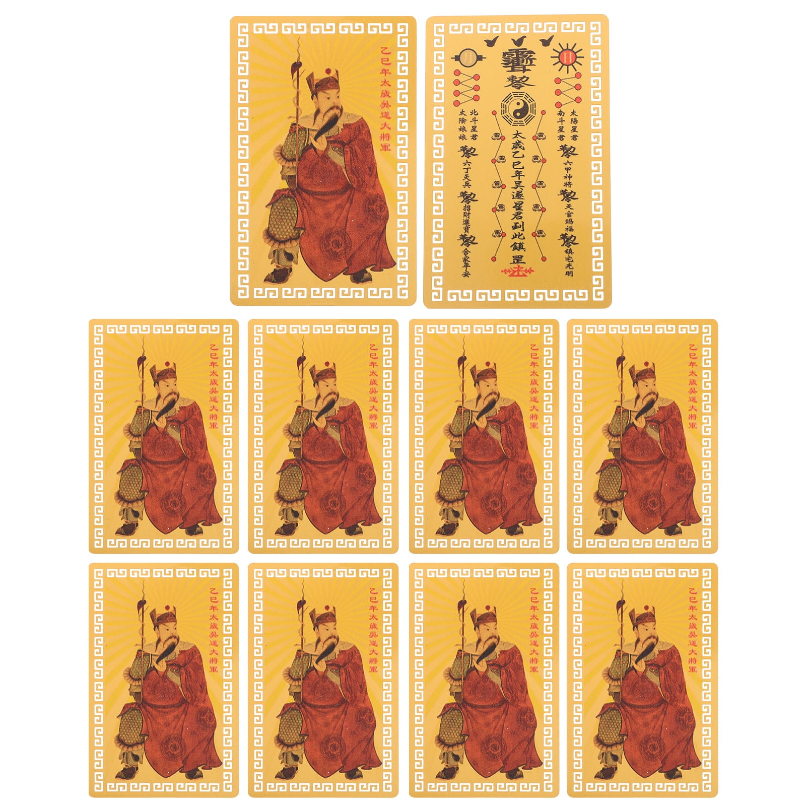 Fovewise 10pcs Chinese Taisui Card Chinese Traditional Taisui Card ...