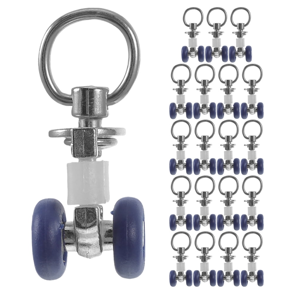 Fovewise 20pcs Curtain Track Roller Hooks Curtain Rail Ceiling Gliders ...