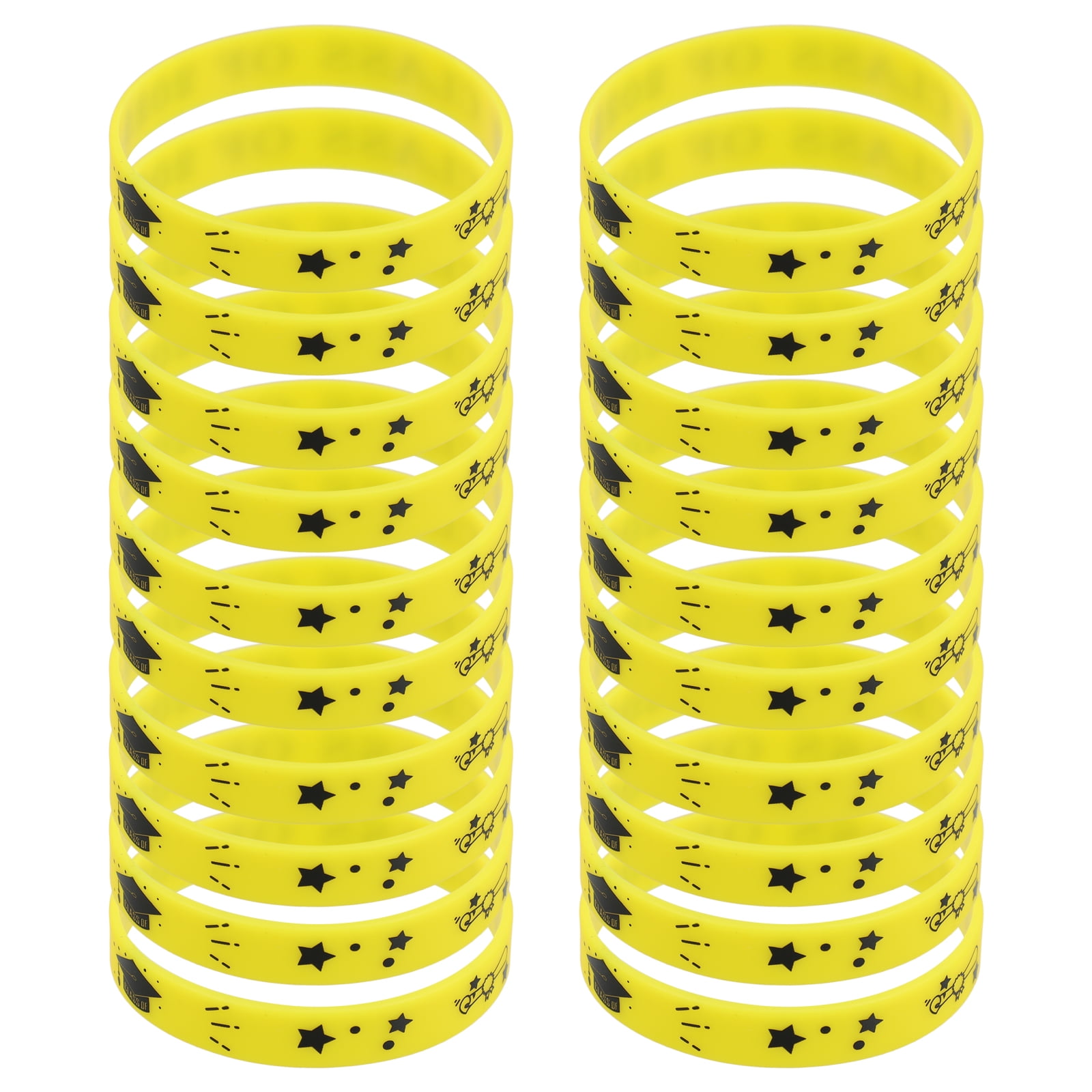 Fovewise 24pcs Class Of 2025 Graduation Silicone Wristbands Class Of ...