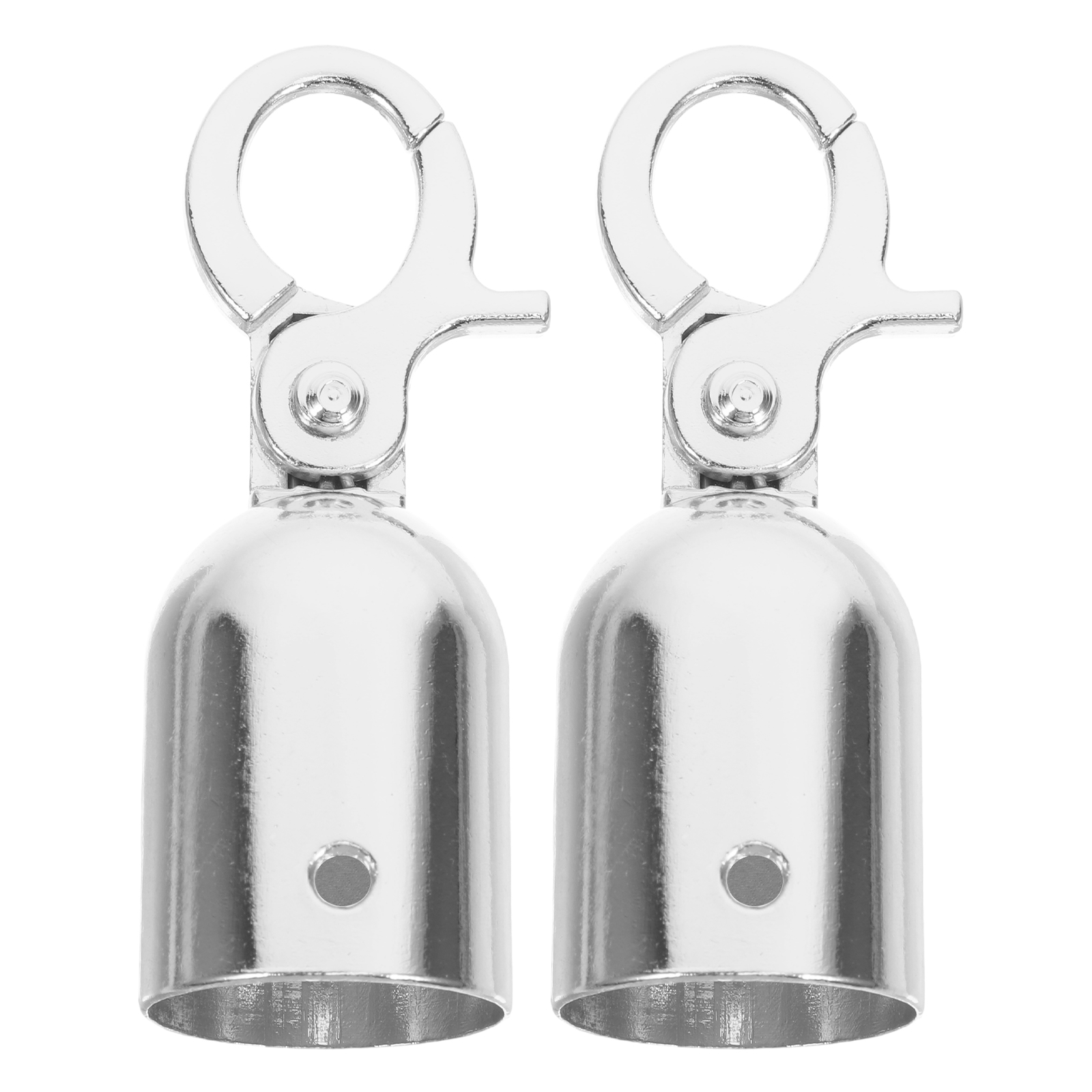 2Pcs Stanchion Rope End Stopper Heavy Duty Barrier Rope End Caps with Snap Hook for Crowd ...